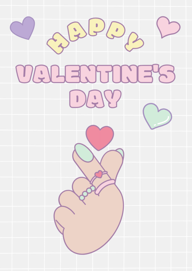 Hearts valentine’s day card – Happy Store